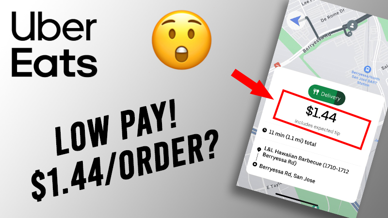 Crazy low pay for some Uber Eats orders—only $1.44? Here's what's going on - Ridesharing Driver