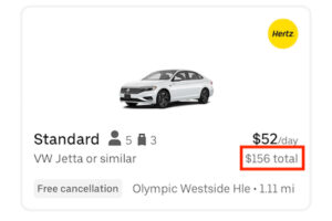 Renting a car through Uber? See how the prices compare to booking ...